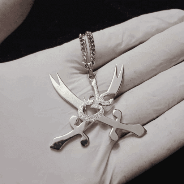 YA ALI pendant golden and silver locket | HarMaalWala